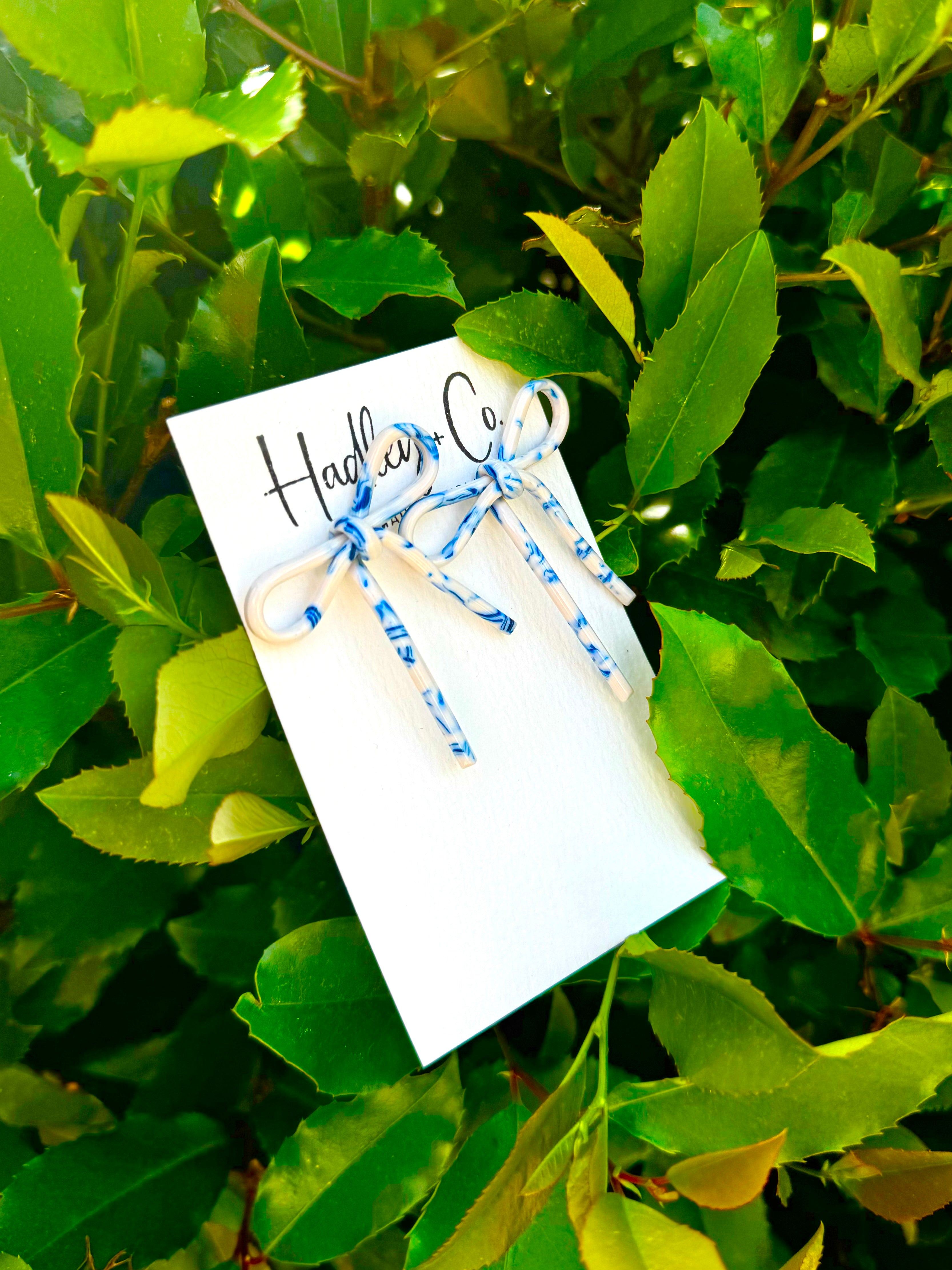 Blue white bow Hadley + co earrings – Southern Knacks Boutique